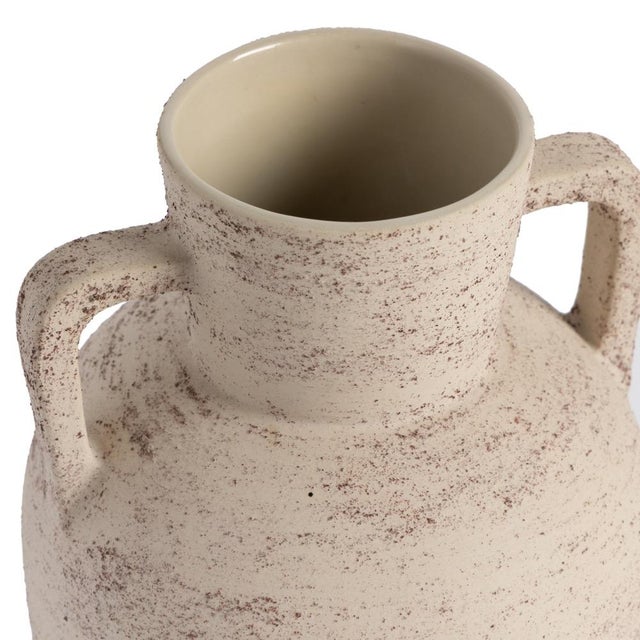 Four Hands Pima Vase, Distressed Cream | Chairish