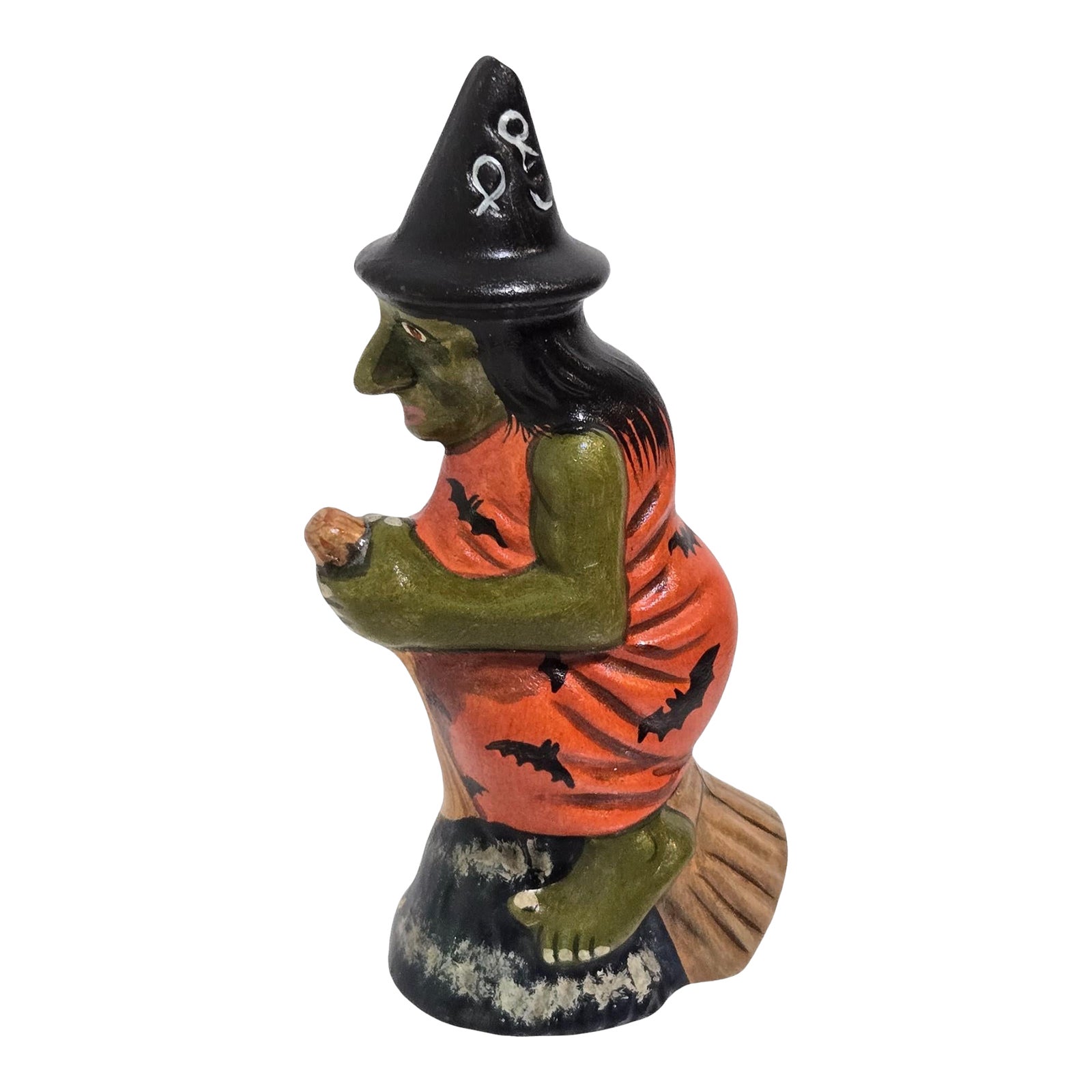 Late 20th Century Vaillancourt Folk Art Witch #295 Chalkware Figurine ...