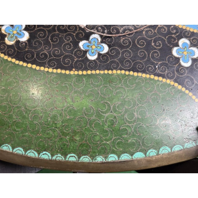 Monumental Japanese Cloisonne Enamel Charger Cranes Attributed, Hayashi ...