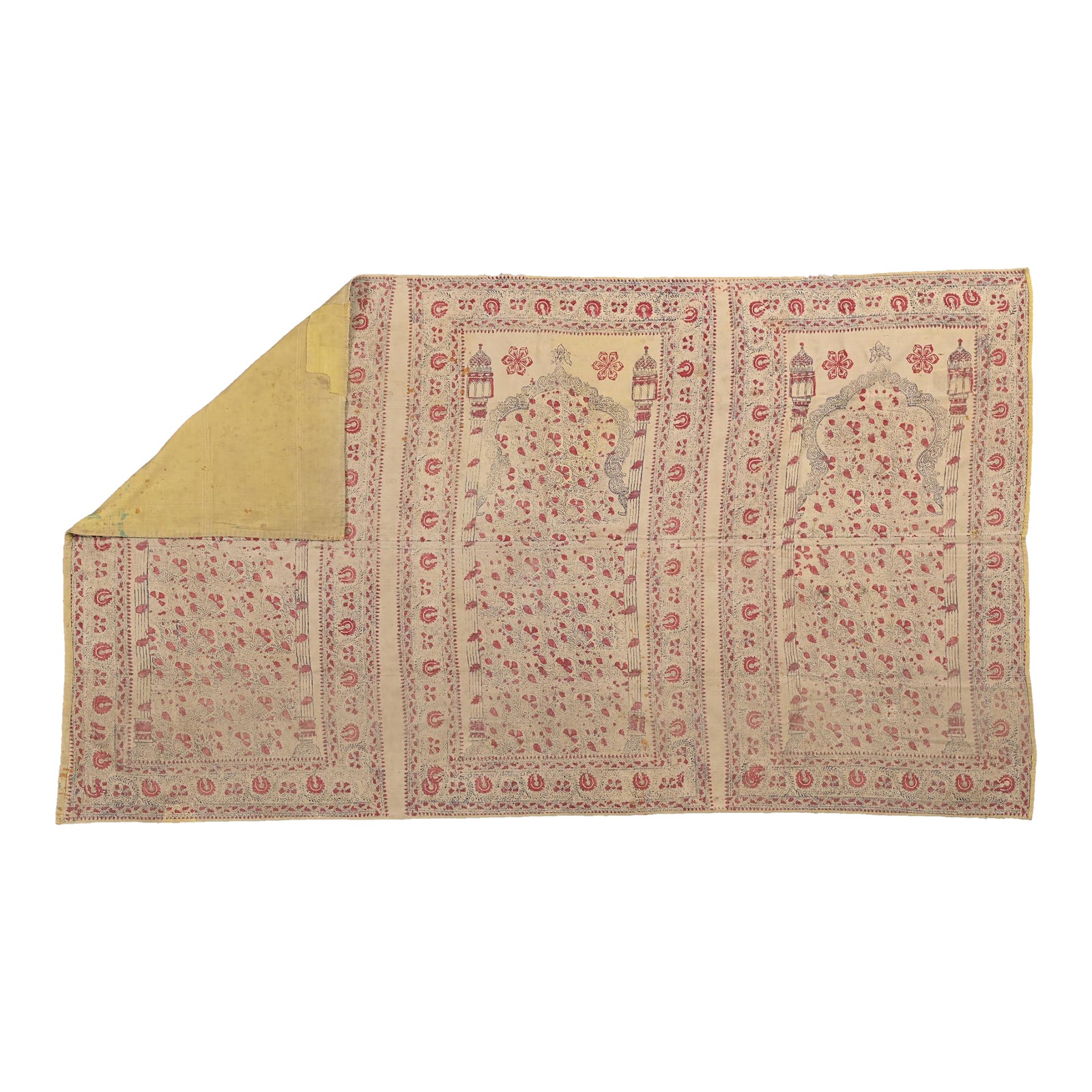 Vintage 1960s Punjabi Bagh Tapestry Textile Block Printing Wall Hanging ...