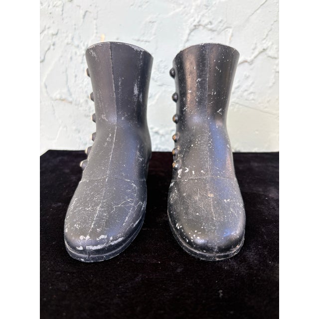 Antique Victorian Cast Iron Lady’s Button Boots – Decorative Miniature ...