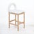 Heidi Teak & Boucle Counter Stool | Chairish