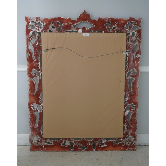 Ornate Gold Finish Rectangular Beveled Glass Mirror | Chairish