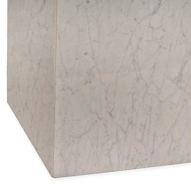 1990s Vintage Maurice Villency Italian Square Carrara Marble Dining ...