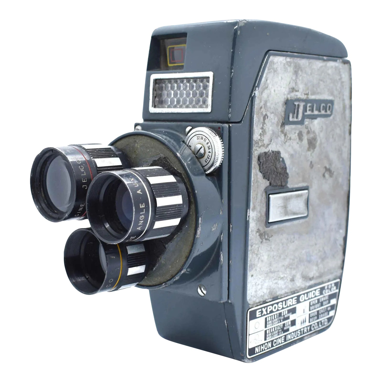 Mid 20th Century Jelco Triple Turret Lenses by Nihon Cine Industry Co ...