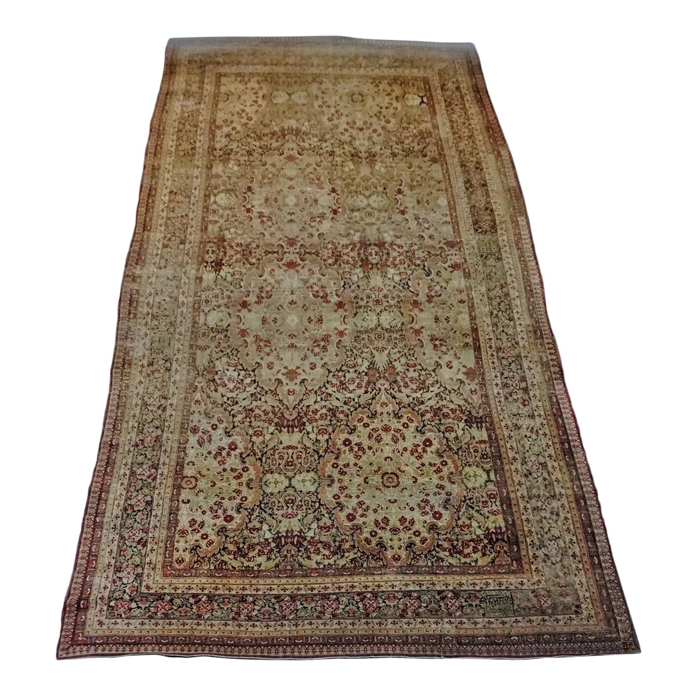 Antique Palatial Persian Rug- 11'4"x 25'6" | Chairish