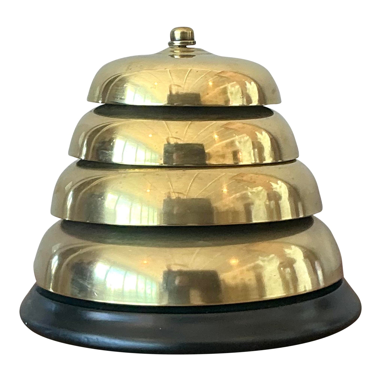 Vintage Regency Brass Dinner Bell | Chairish