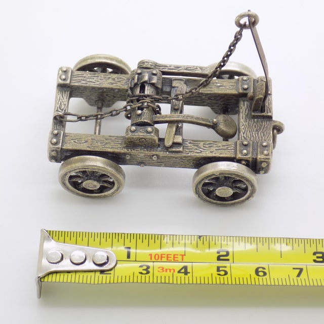 Vintage Italian Handmade Genuine Silver Large Rare Working Catapult ...