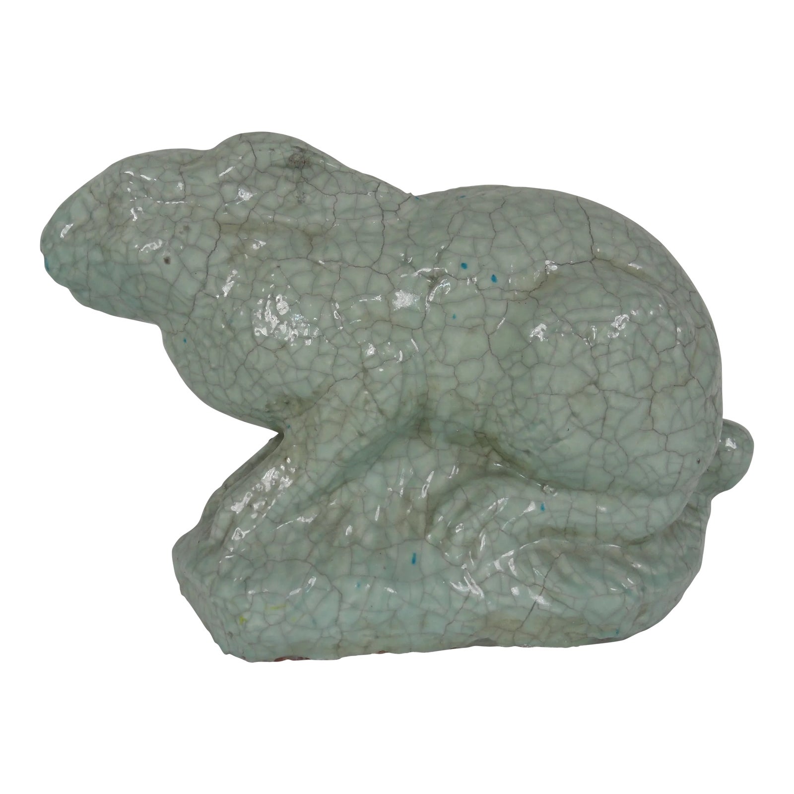 20th Century Large Scale Ceramic Rabbit Sculpture | Chairish