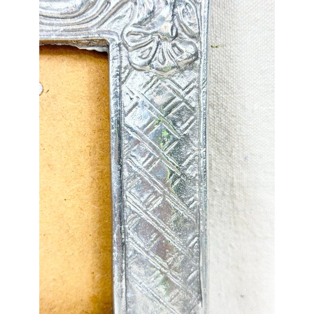 Vintage Mexican Style Pewter Picture Frame | Chairish
