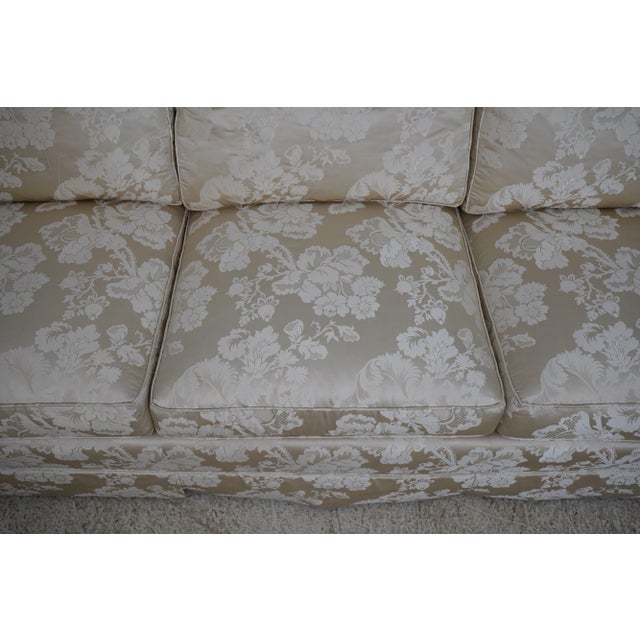 Baker Damask Upholstered Sofa | Chairish