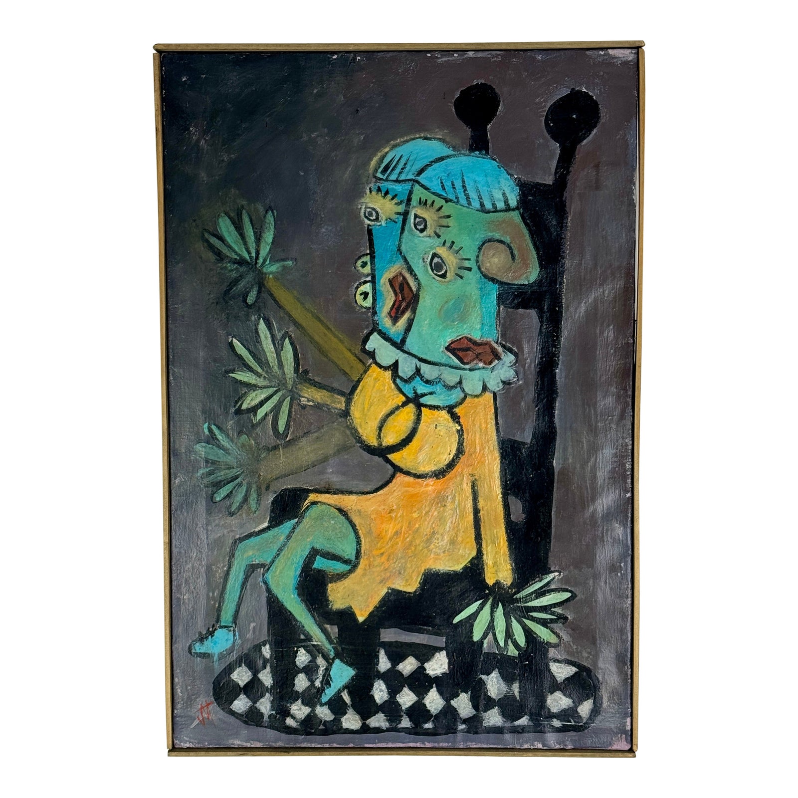 Late 20th Century Stupendous Vintage Original Oil on Canvas Painting of ...