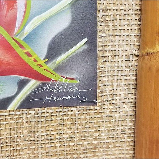 1950s Hawaiian "Heliconia" Airbrush Painting on Paper by Hale Pua ...