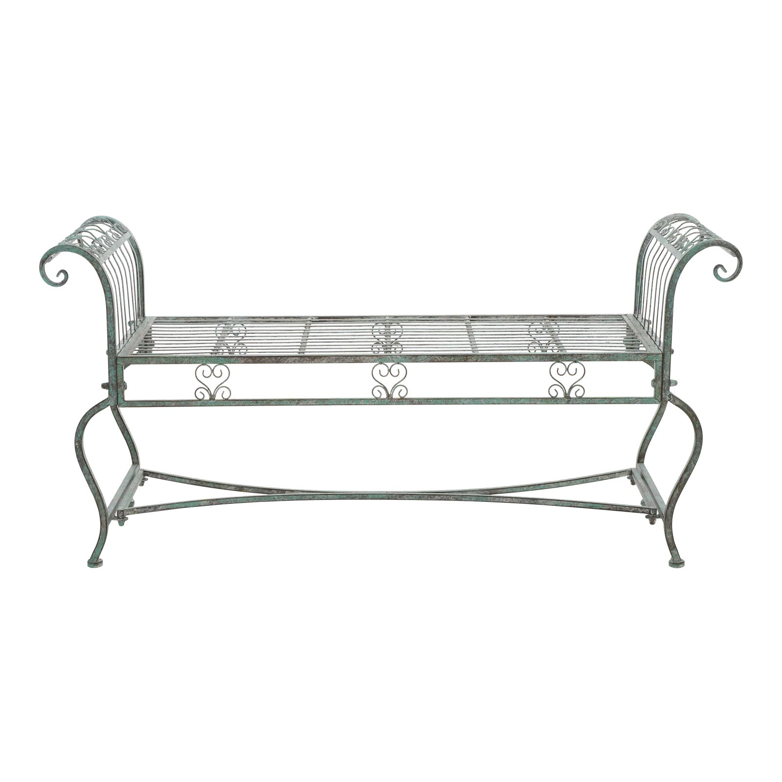 Brielle Bench - Antique Dark Green | Chairish