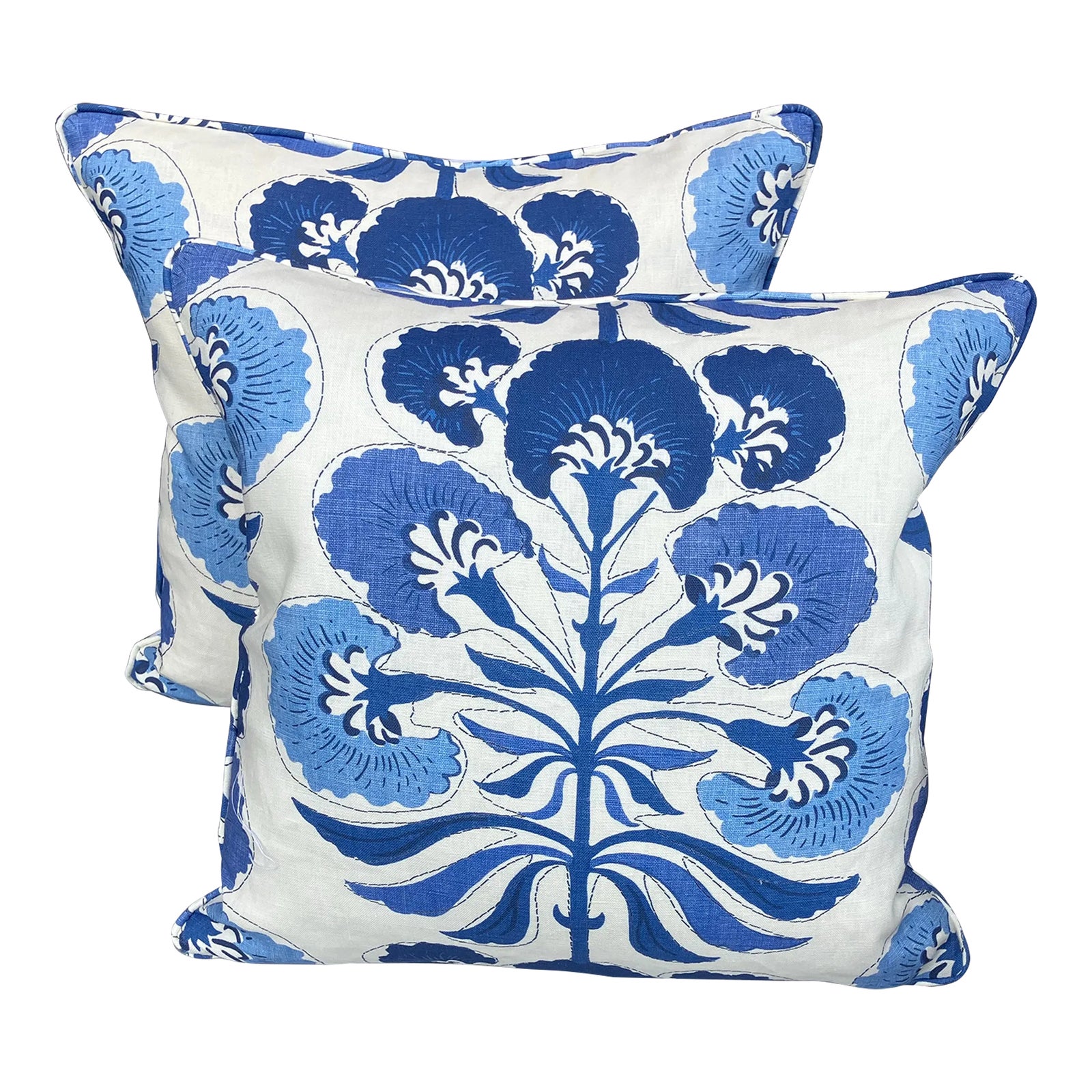 Thibaut Tybee Tree Pillows - Set of 2 | Chairish