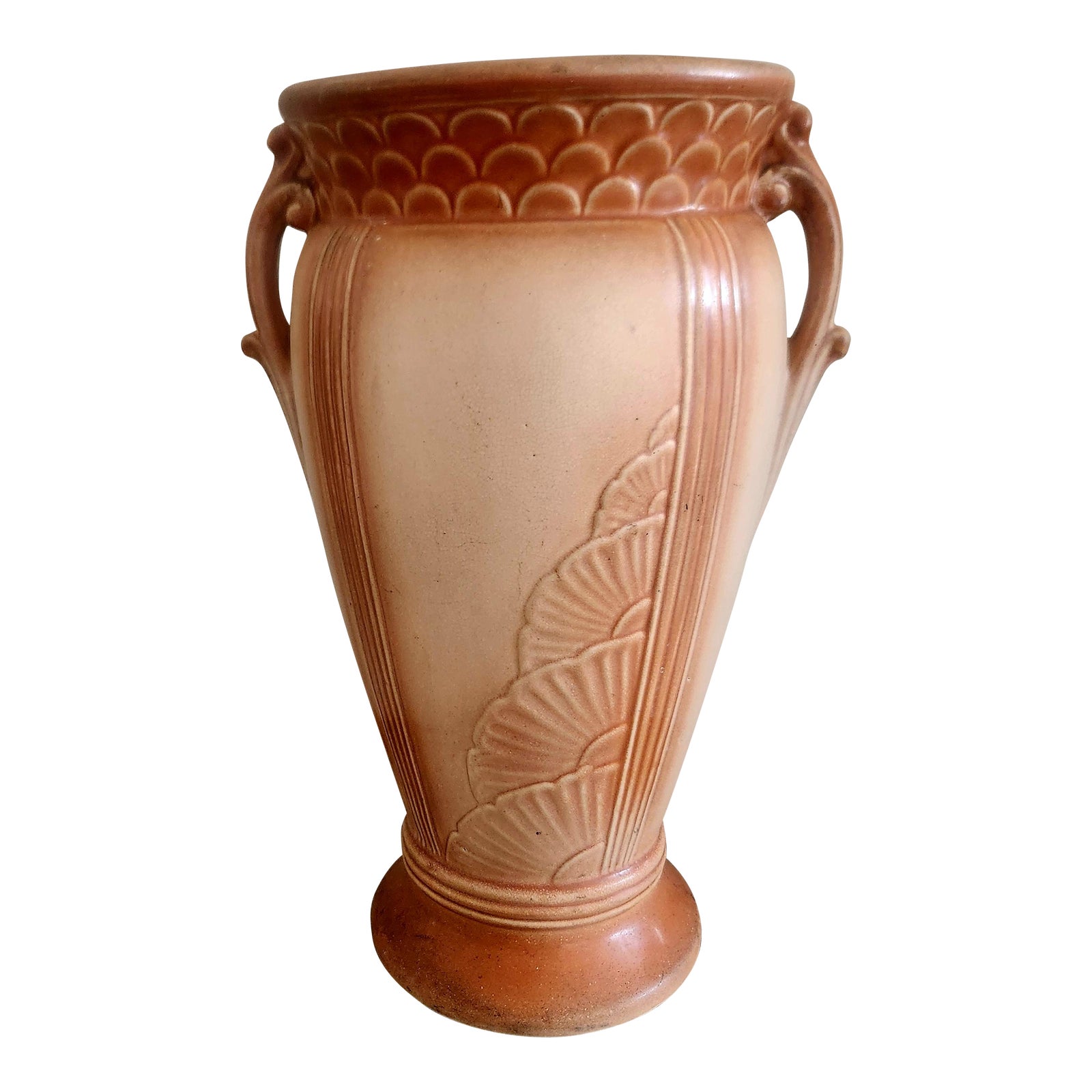 Large Art Deco Ceramic Vase 1930s Robinson Ransbottom | Chairish
