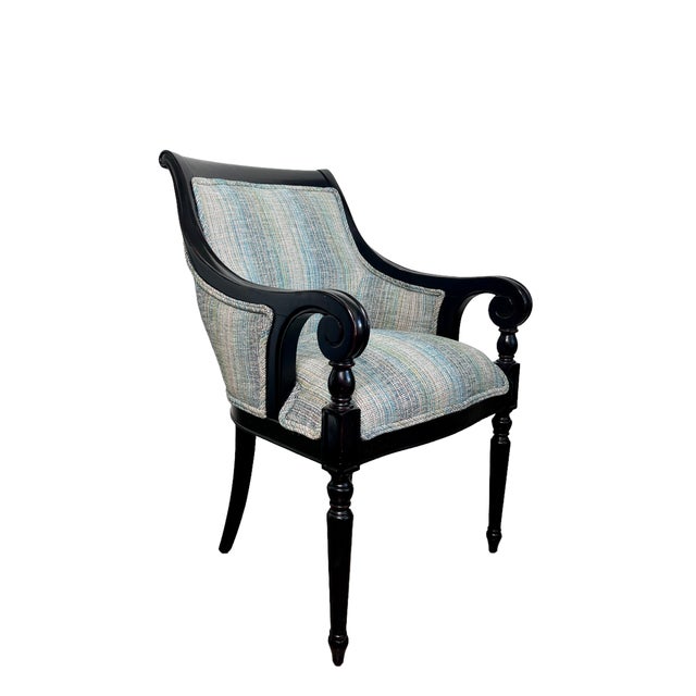 Espresso Swoop Arm Chair | Chairish