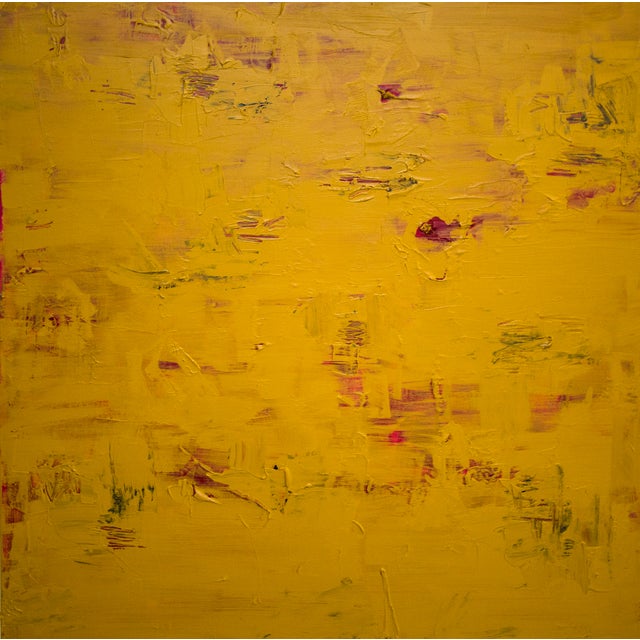 "Yellow" Modern Original Abstract Painting by Kim Hernandez | Chairish