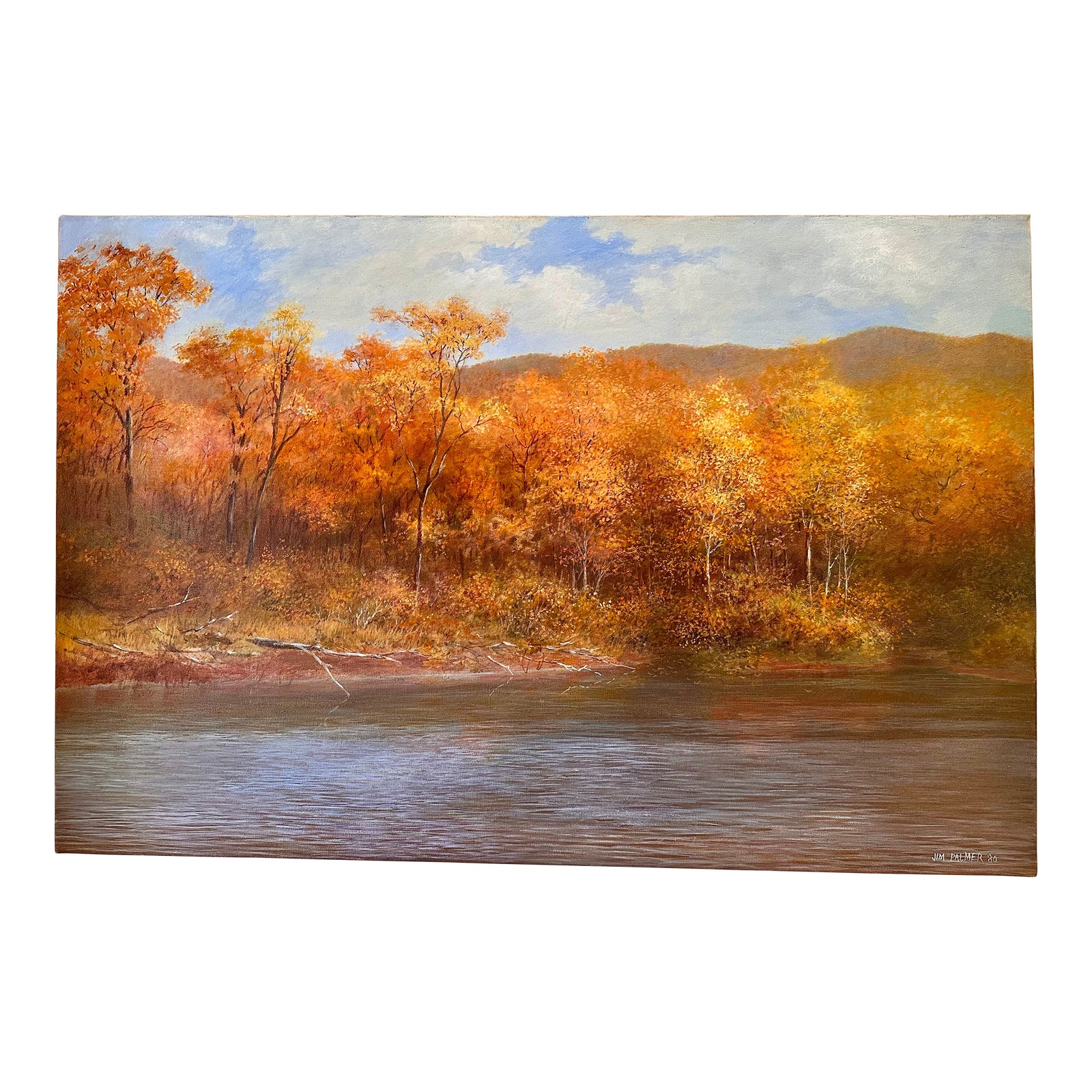 1980s “Autumn Colors” Painting by American Artist Jim Palmer | Chairish