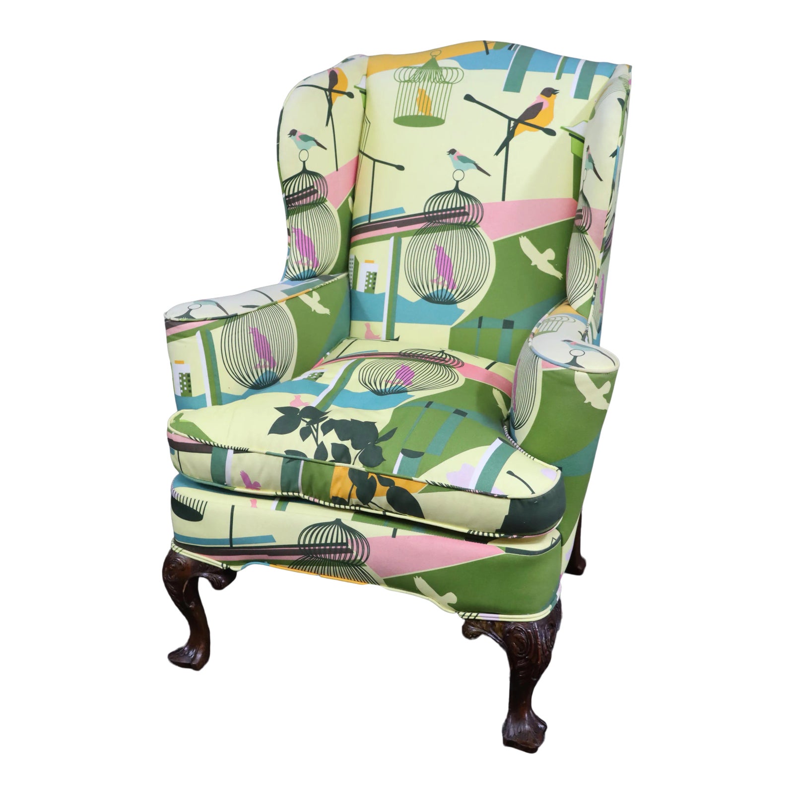 Contemporary Birdcage Wingback | Chairish