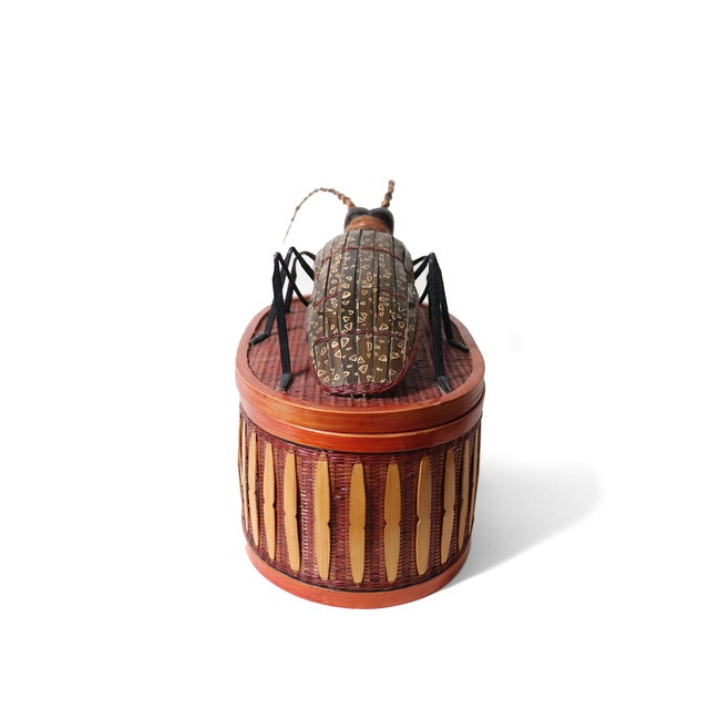 Late 20th Century Chinese Longhorn Beetle Box | Chairish