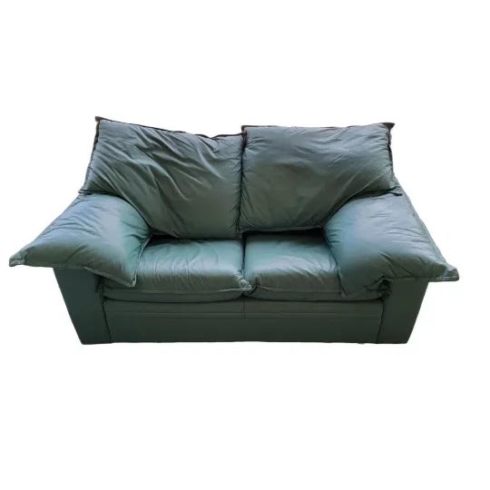 Vintage Italian Post Modern Leather Sofa and Loveseat by Giovanni Erba ...
