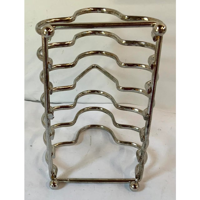Vintage English Silverplate Toast Rack | Chairish
