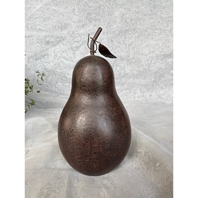 Cast Metal Pear Fruit Door Stop | Chairish