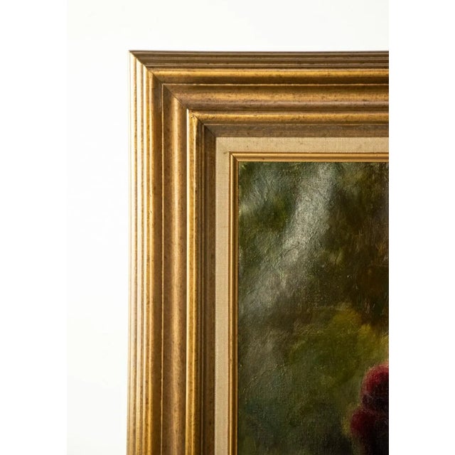 Late 20th Century Marian Ragsdale Original O/C African Violets, Framed ...