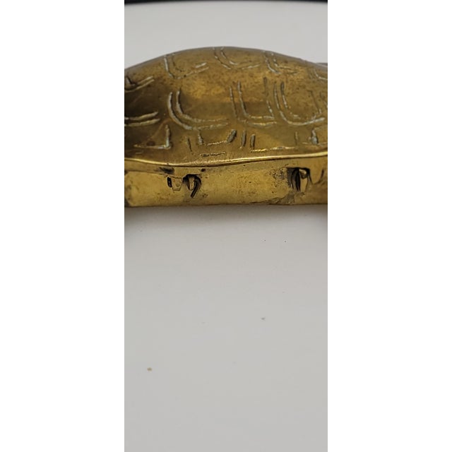 Vintage Turtle Brass Box Mini Stash Box Case Gold Made in Korea | Chairish