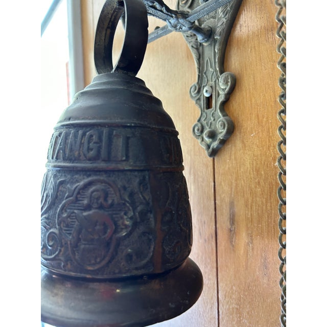 Antique Brass Monastery Bell Wall Mount | Chairish