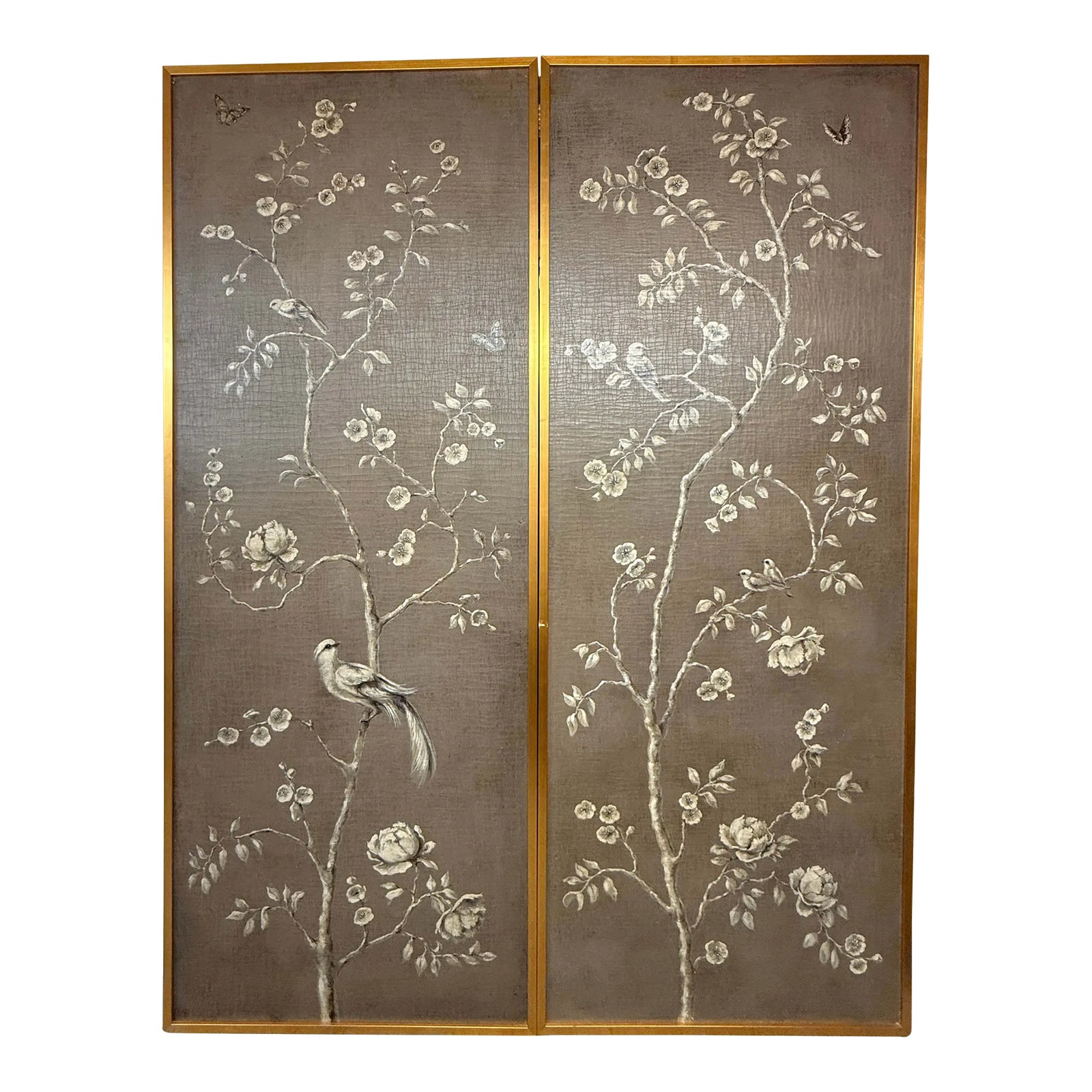 Custom Hand Painted Panels, Pair | Chairish