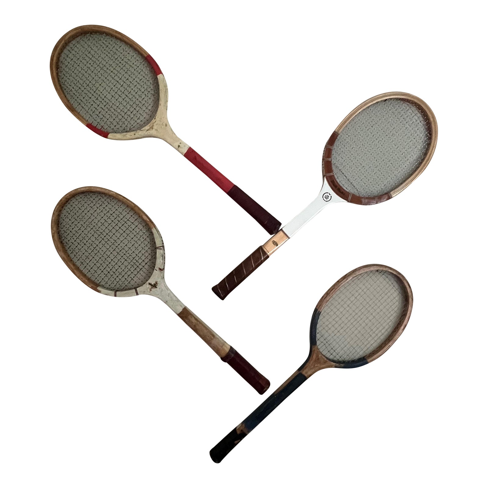 1950-70s Vintage Tennis Racquets- Set of 4 | Chairish