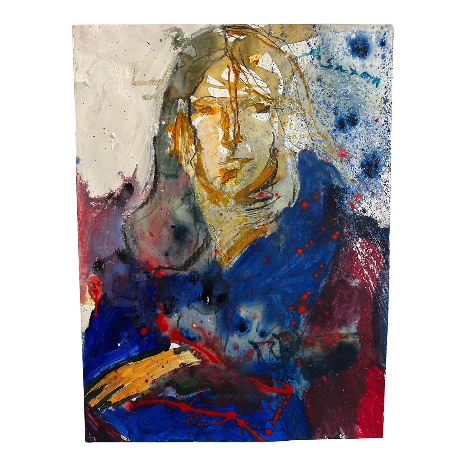 Phil Saxon Ink Drawing on Paper | Chairish