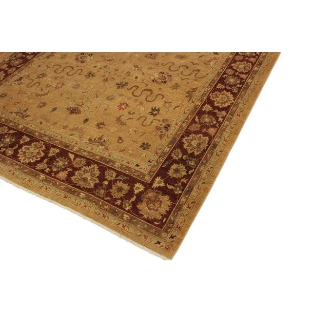 Shabby Chic Kafkaz Gold/Red Wool Rug -10'2 X 14'9 | Chairish
