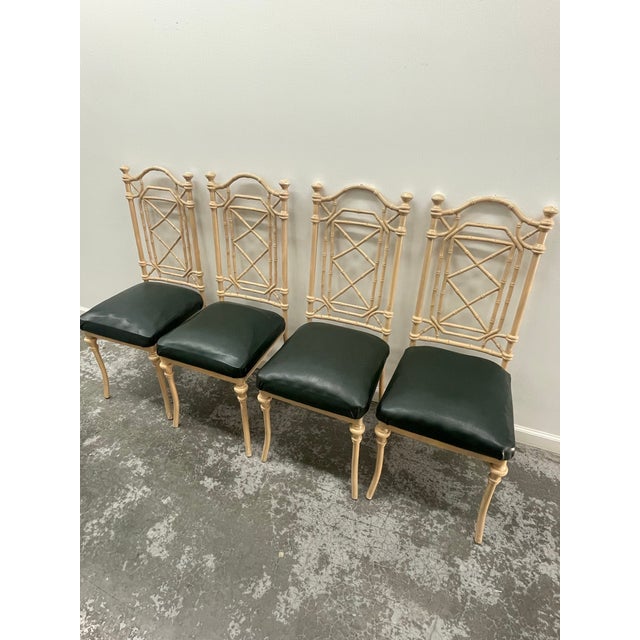 Vintage Chinese Chippendale Kessler Industries Faux Bamboo Patio Chairs ...