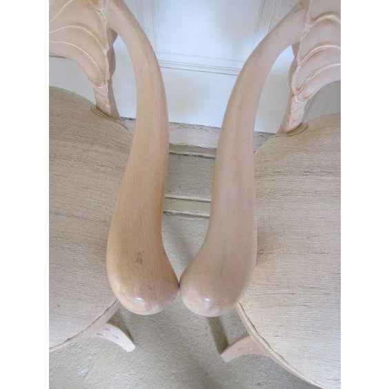 Vintage Venetian Grotto Style Carved Shell Back Dining Arm Chair From ...