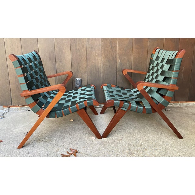 1950s Mid Century Curved Web Chairs - Set of 2 | Chairish