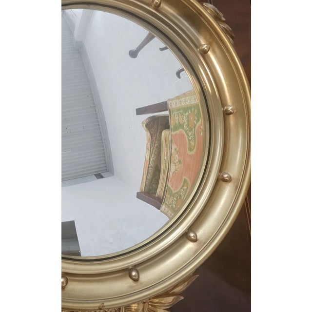 Mid 20th Century Federal Style Gold Eagle Convex Mirror Bullseye Mirror ...