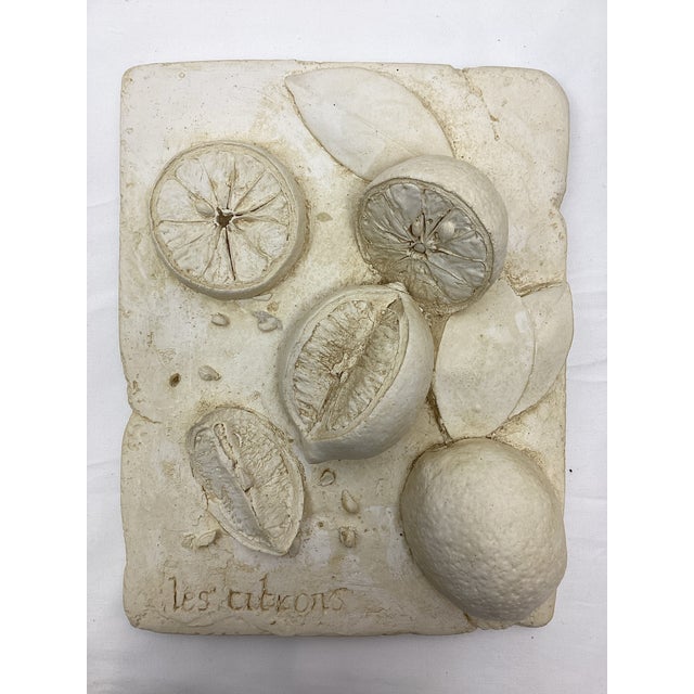 Vintage French Molded Plaster Fruit Plaques, Set of 6 | Chairish