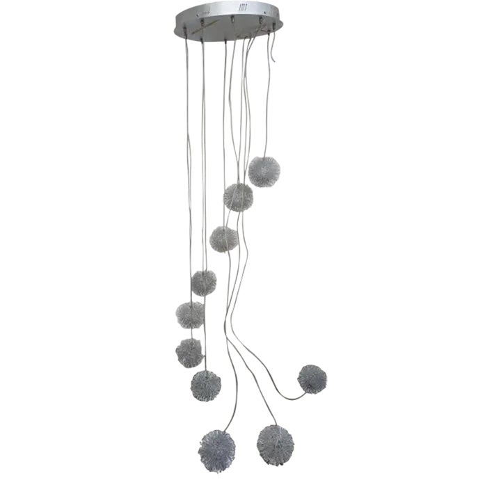1980s Modern Illuminum Wire Hanging Pendant Lights | Chairish