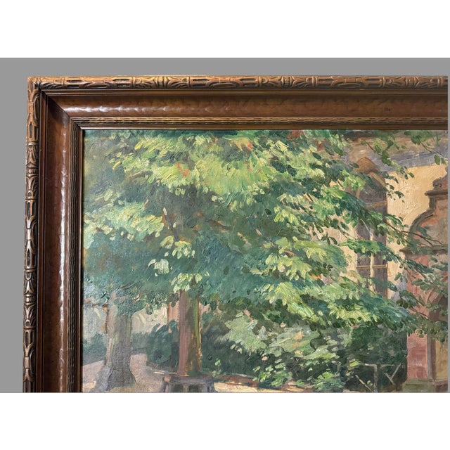 Early 20th Century Antique Impressionistic Landscape Oil Painting ...