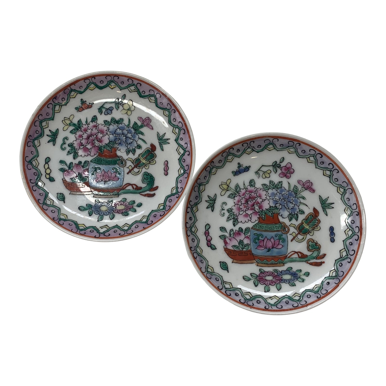 Vintage Bombay Company Hand Painted Petite Porcelain Plates - Set of 2 ...