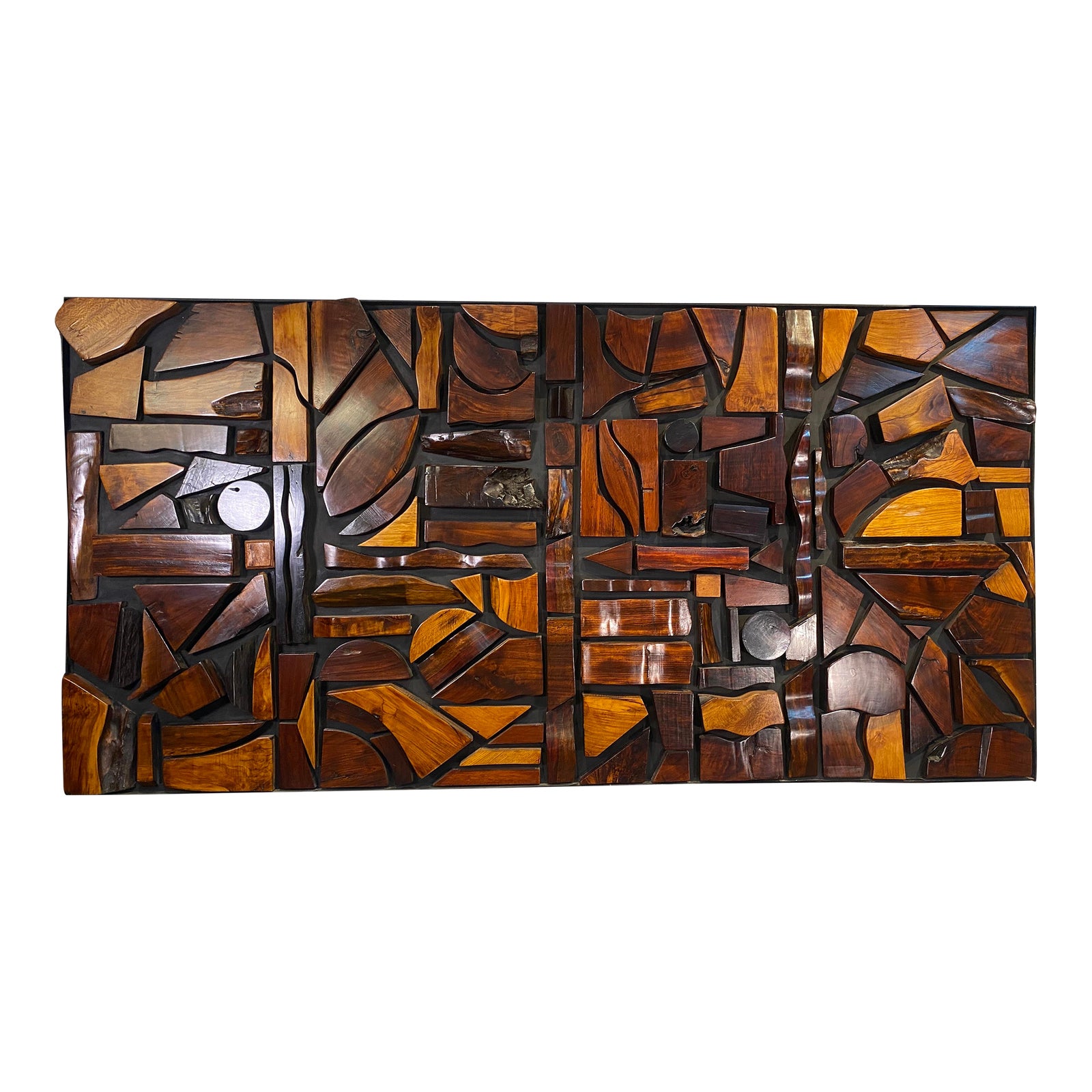 Wood Fragment Panel - the Village Grows Into a Town | Chairish