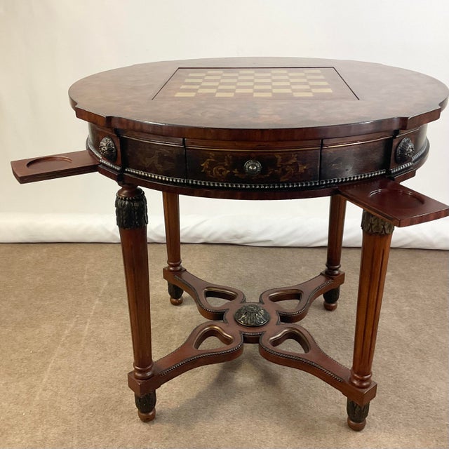 1990s Vintage Neoclassical Italian Florentine Style Game Table After ...