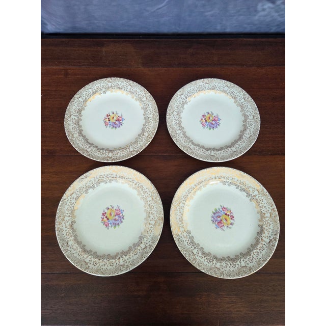 1930s Edwardian Revival Porcelain/22k Gold Royal China Omar Crest Set ...