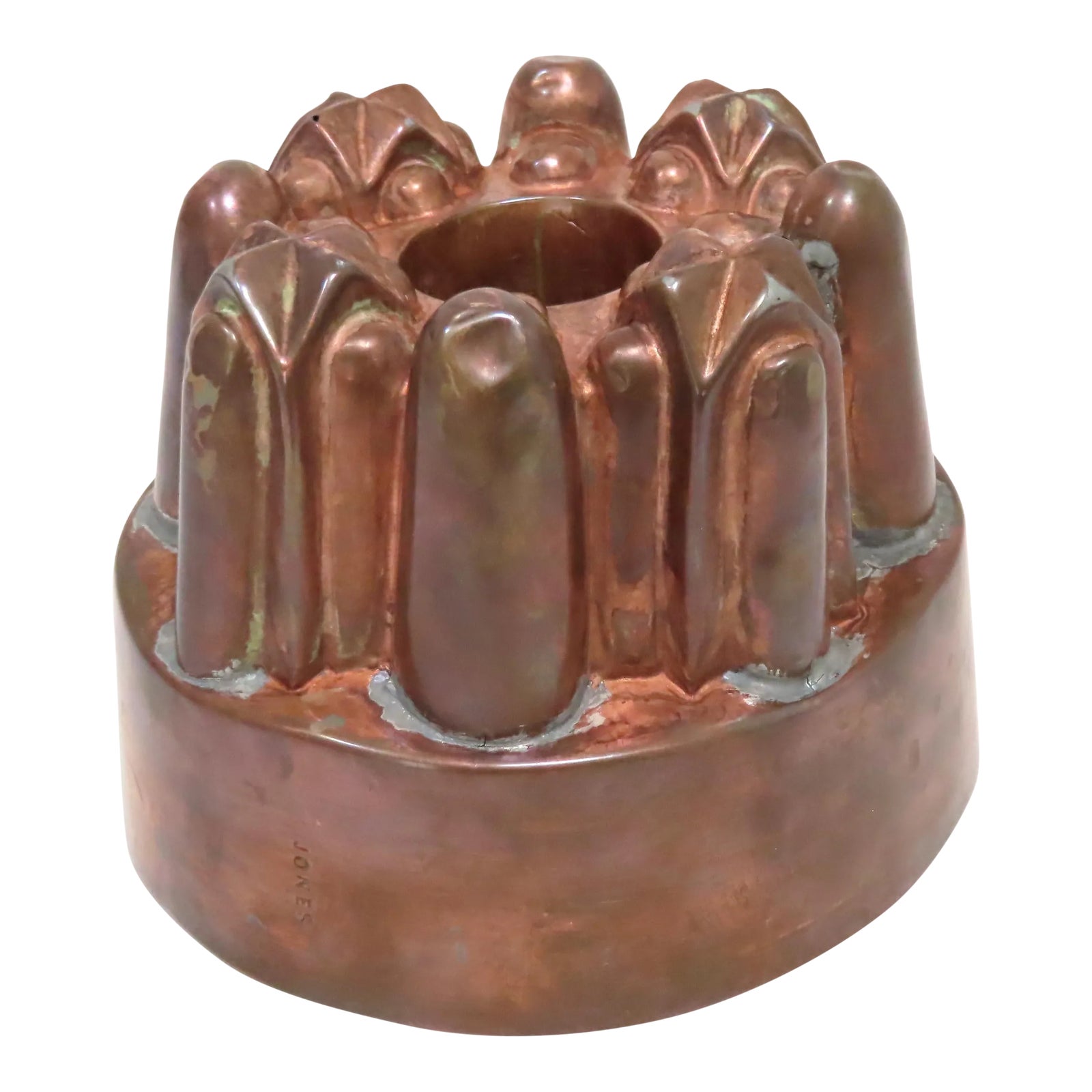 Antique Hand Wrought Solid Copper Kitchen Jelly Mold | Chairish