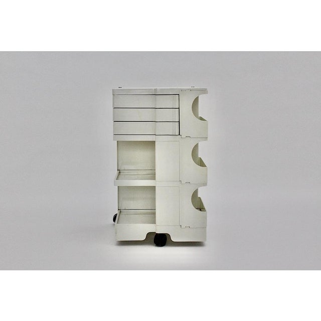 Joe Colombo White Plastic Storage Trolley Boy for Bieffeplast, Italy ...