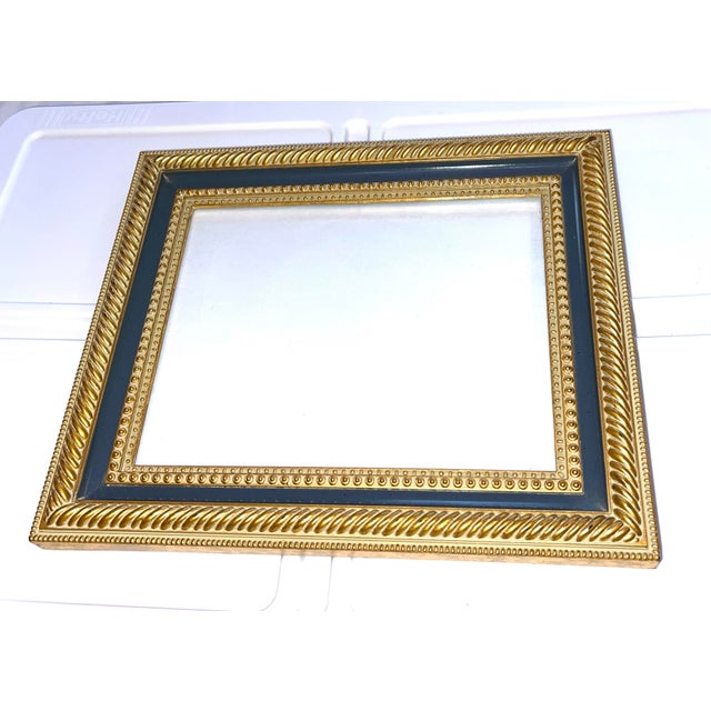 Vintage Gilt & Black Italian Classical Wood Frame | Chairish