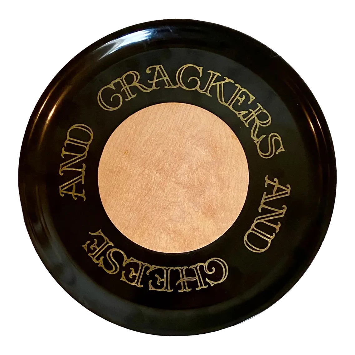 Mid-Century Modern Couroc Cheese and Cracker Tray | Chairish